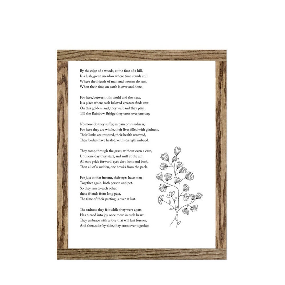 Fan Flower Poem Wall Art - Farmhouse Floral Poem Wall Hanging - Custom ...