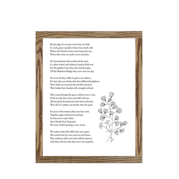 Fan Flower Poem Wall Art Farmhouse Floral Poem Wall Hanging - Etsy
