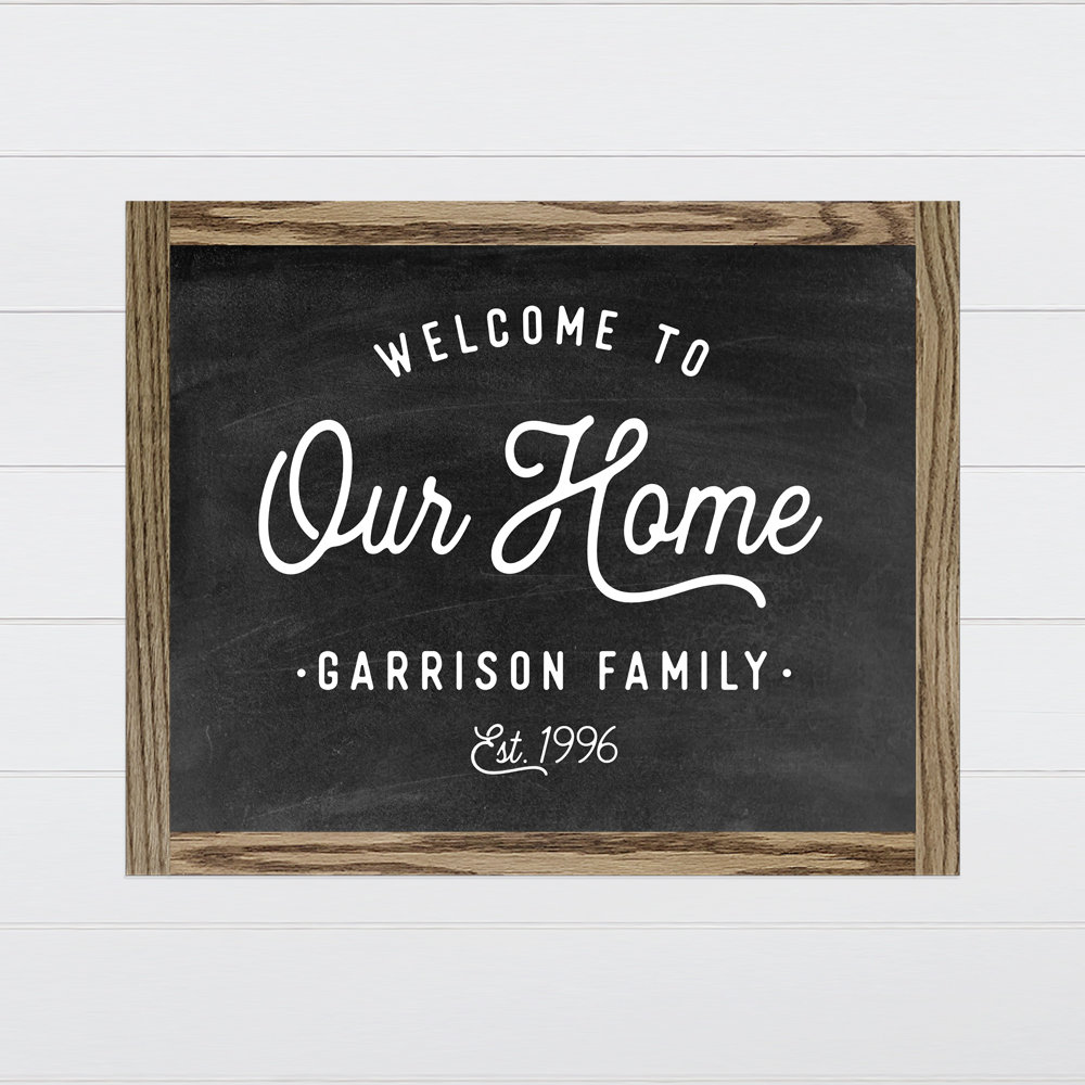 Custom Home Welcome Sign Chalkboard Styled Farmhouse Welcome Sign - Etsy