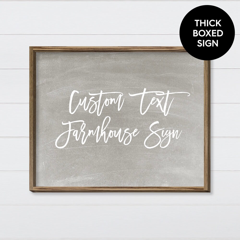 Gray Cursive Custom Word Art Farmhouse Word Wall Hanging - Etsy