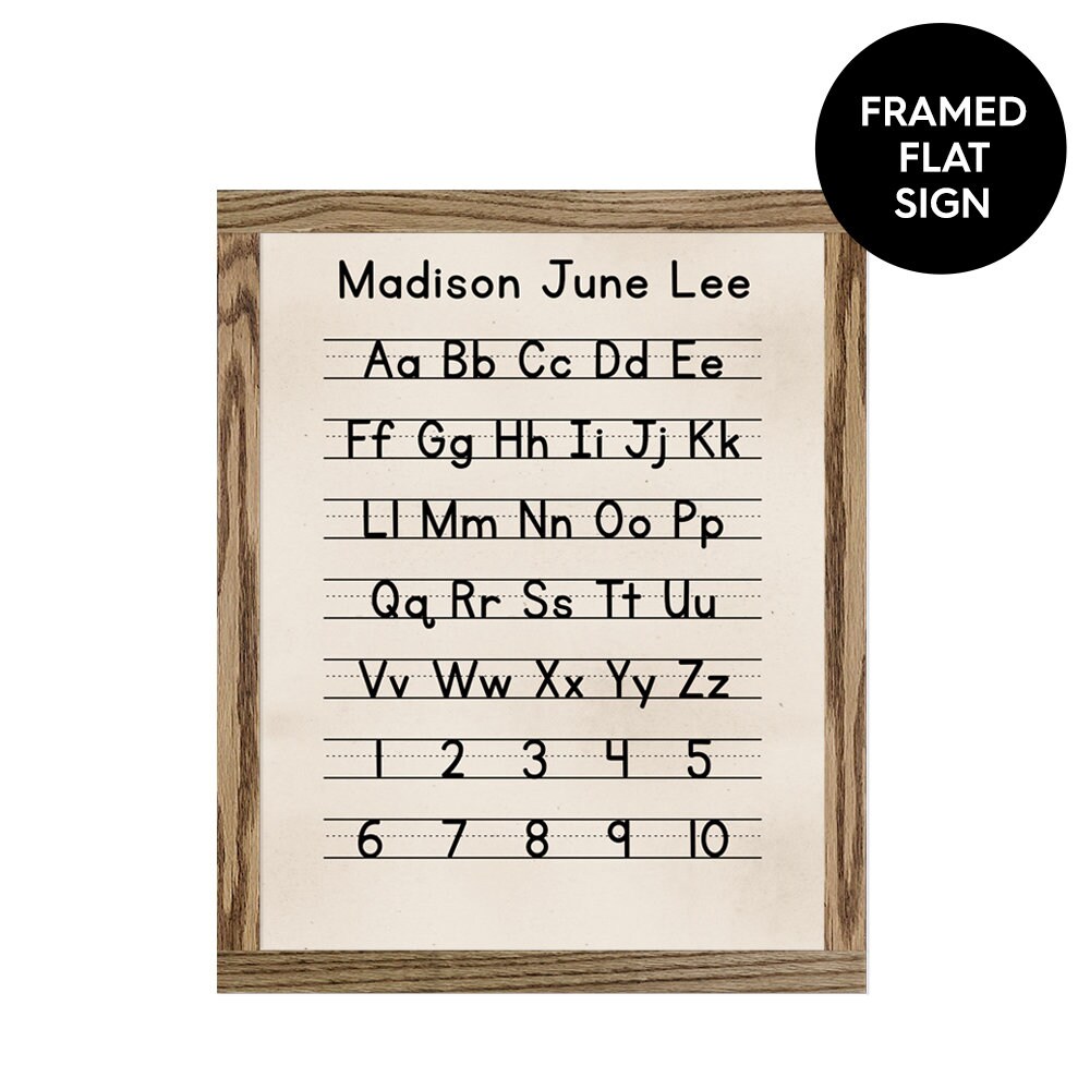 Handwriting Alphabet Word Wall Art Farmhouse Word Wall Hanging Word ...