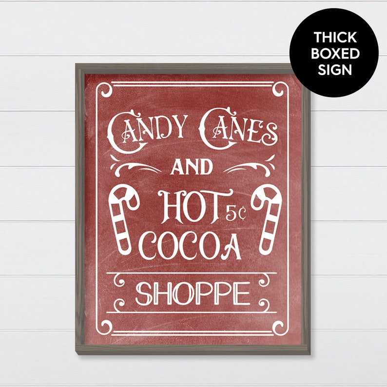 Candy Cane Shoppe Sign Farmhouse Christmas Decoration - Etsy