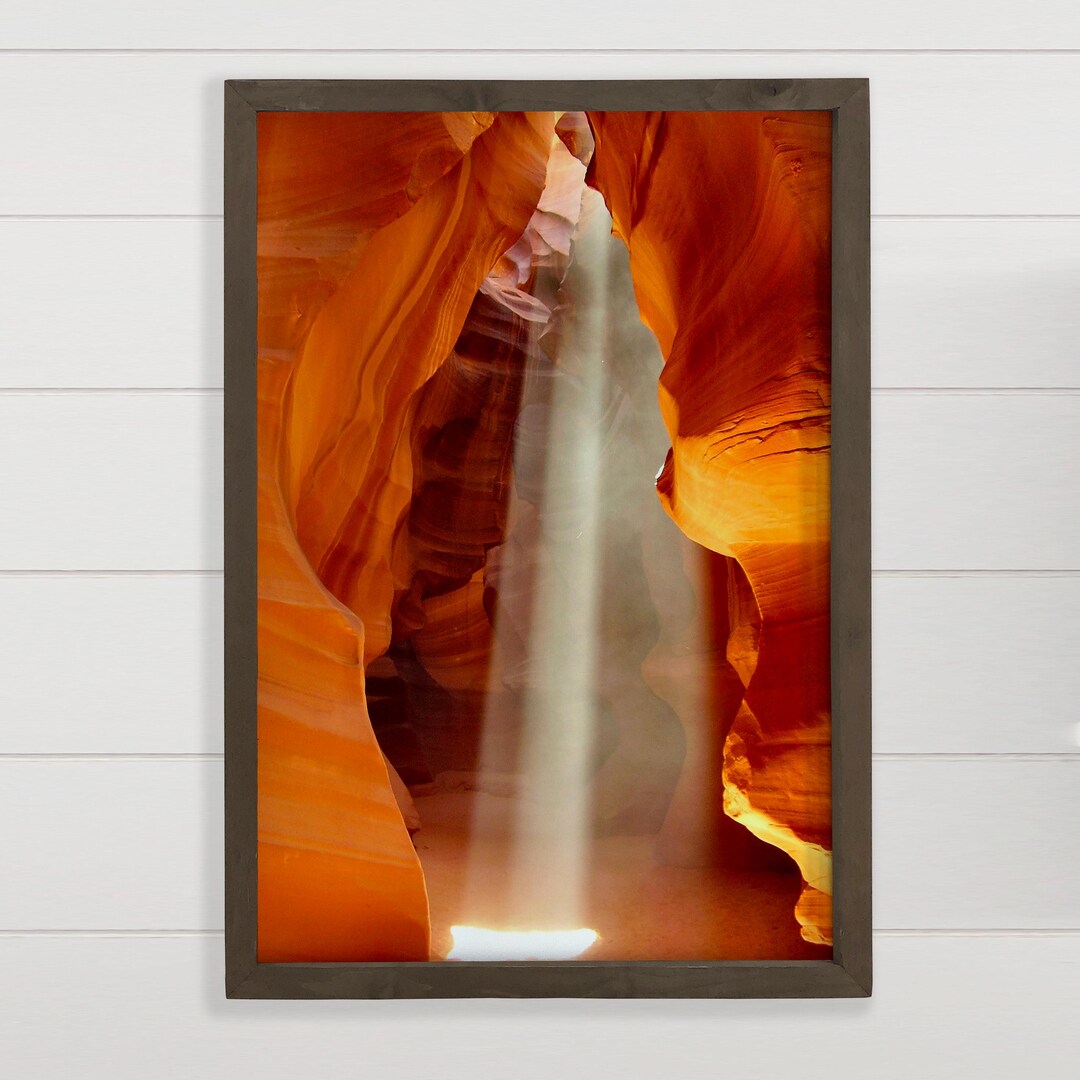 Antelope Canyon - Large Canvas Art - Nature Photography - Wooden Sign ...