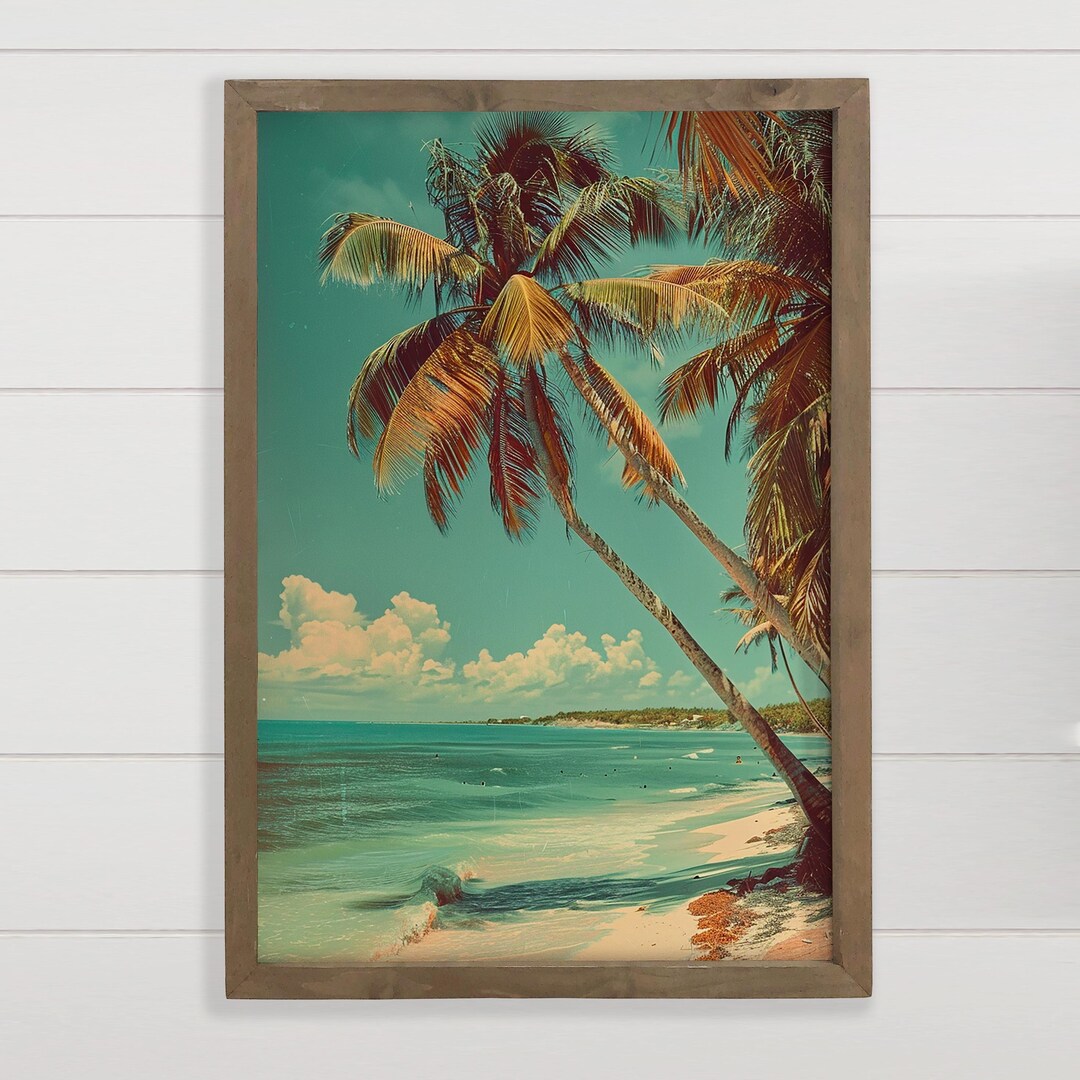 Vintage Beach Wall Art - Beach Nostalgia - Beach Canvas Art - Wood ...