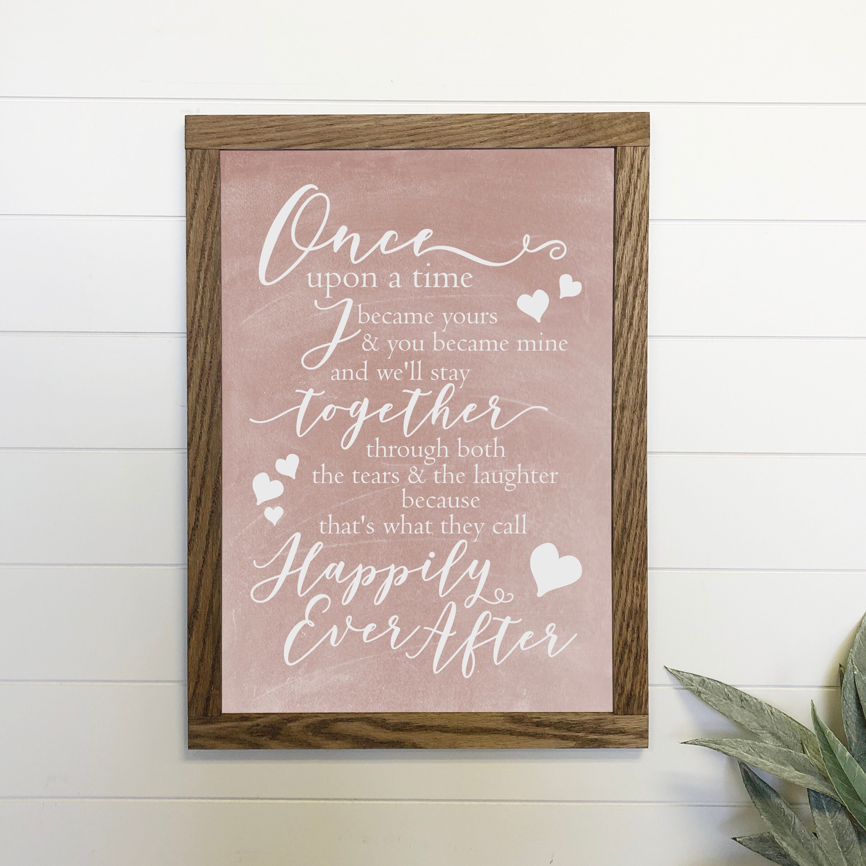Once Upon a Time Word Art Farmhouse Romantic Wall Decoration - Etsy
