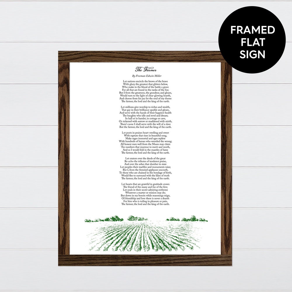 Farm Quote Wall Hanging Farm Poem Wall Art Farmhouse Word - Etsy