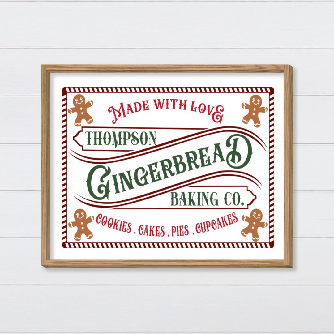 Custom Gingerbread Co. Sign Custom Farmhouse Gingerbread Sign - Etsy