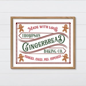 Custom Gingerbread Co. Sign Custom Farmhouse Gingerbread - Etsy