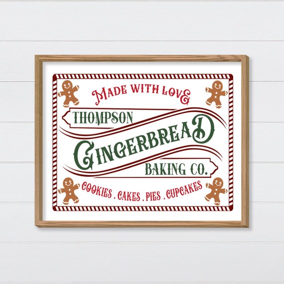 Custom Gingerbread Co. Sign Custom Farmhouse Gingerbread - Etsy