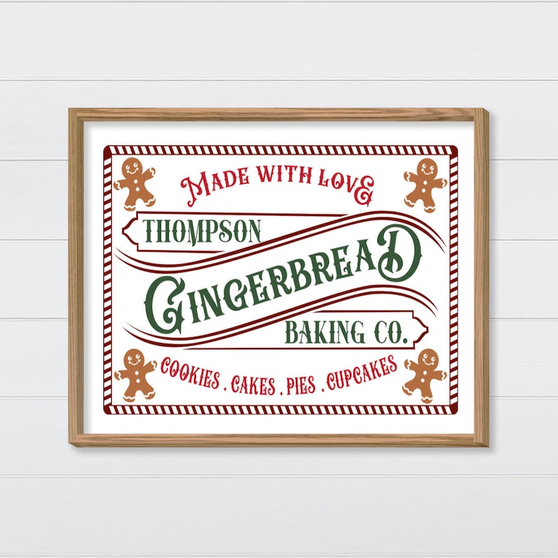 Custom Gingerbread Co. Sign Custom Farmhouse Gingerbread - Etsy