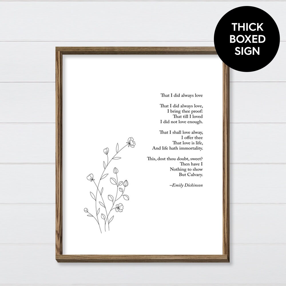Simple Flower Poem Wall Art Custom Flower Wall Hanging - Etsy
