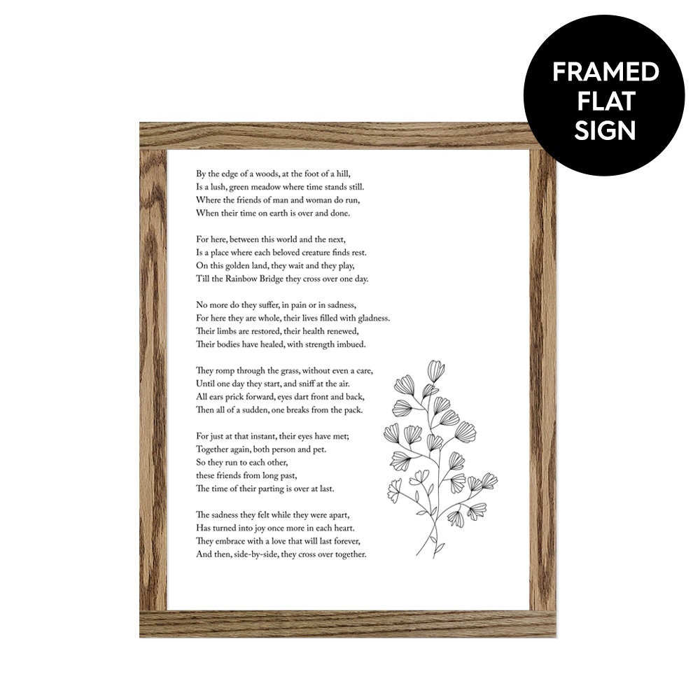 Fan Flower Poem Wall Art Farmhouse Floral Poem Wall Hanging Custom ...