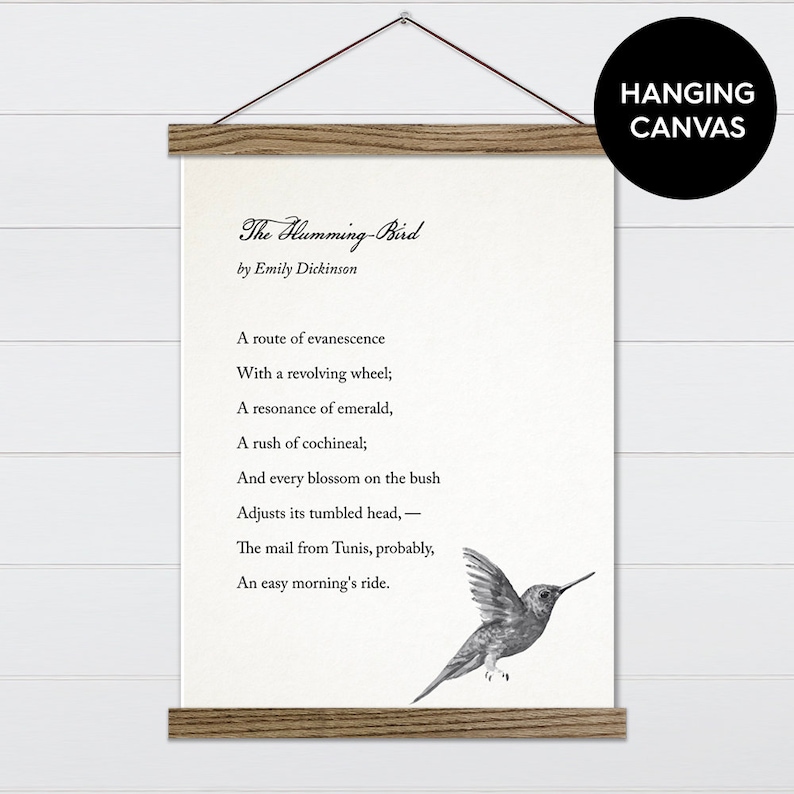 Poème de colibri Poème de colibri personnalisé Art mural - Etsy France