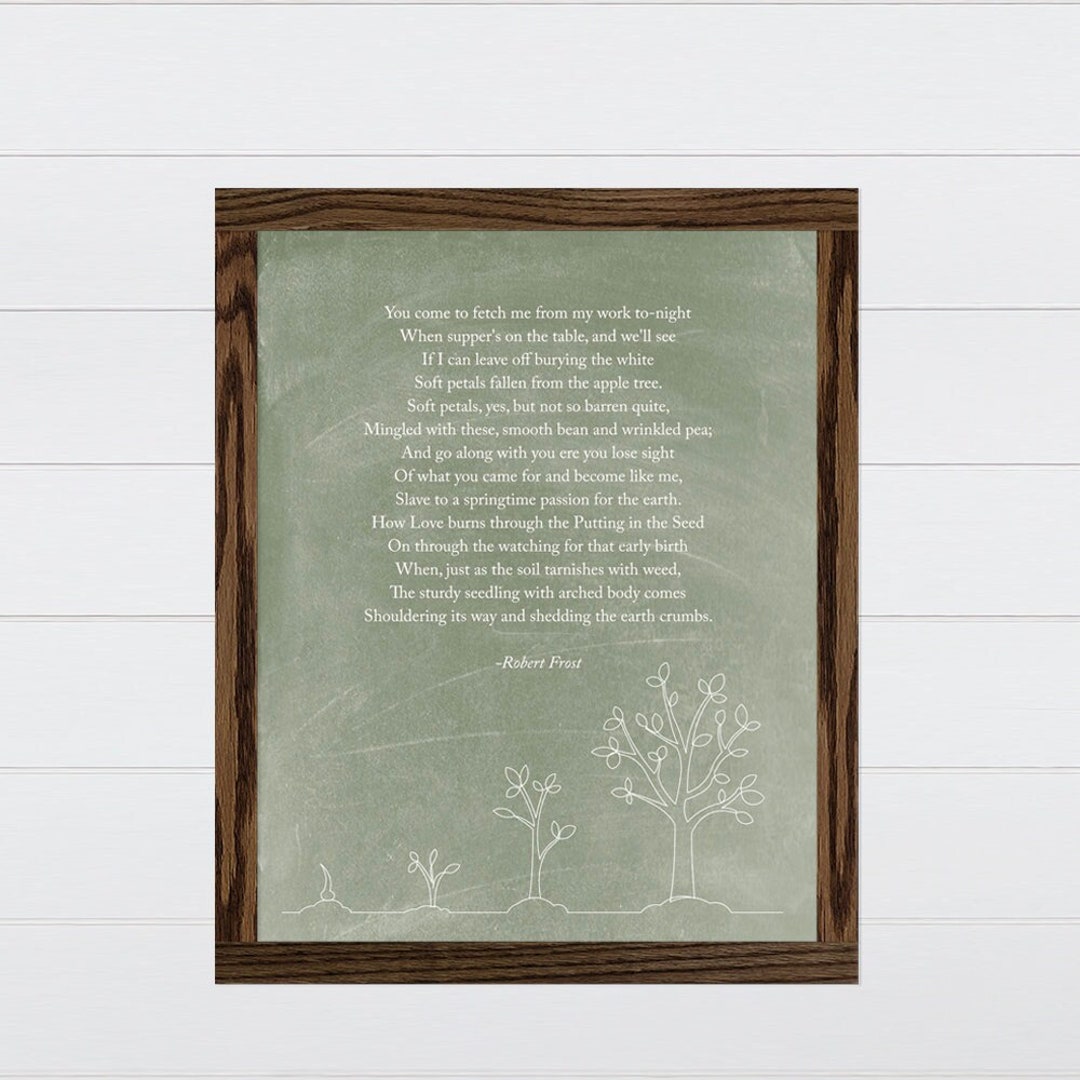 Seed Poem Wall Art - Seed Word Wall Hanging - Farmhouse Wall Decor - Etsy