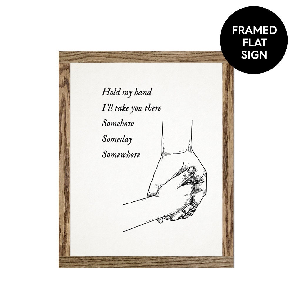 Holding Hands Poem Wall Hanging Nursery Poem Wall Art - Etsy