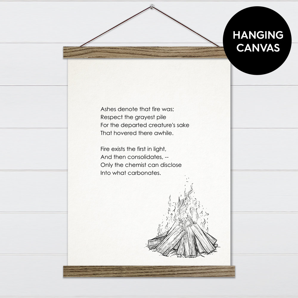 Fire Poem Wall Art Farmhouse Campfire Poem Wall Hanging - Etsy