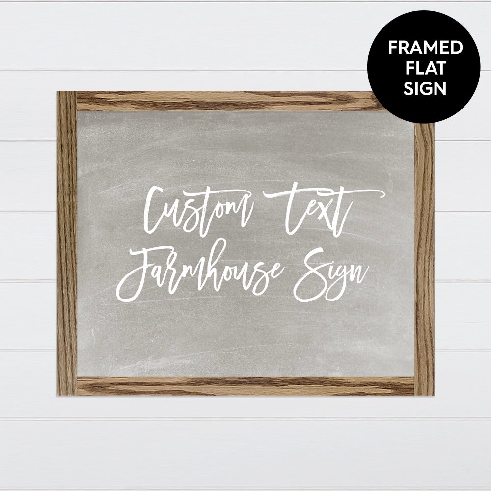 Gray Cursive Custom Word Art Farmhouse Word Wall Hanging - Etsy