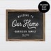 Custom Home Welcome Sign Chalkboard Styled Farmhouse Welcome Sign - Etsy