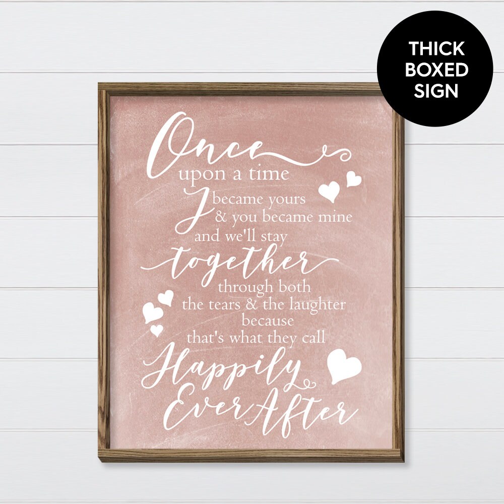 Once Upon a Time Word Art Farmhouse Romantic Wall Decoration - Etsy