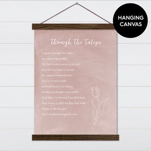 Tulip Poem Wall Art - Flower Poem Wall Hanging - Farmhouse Flower Wall ...