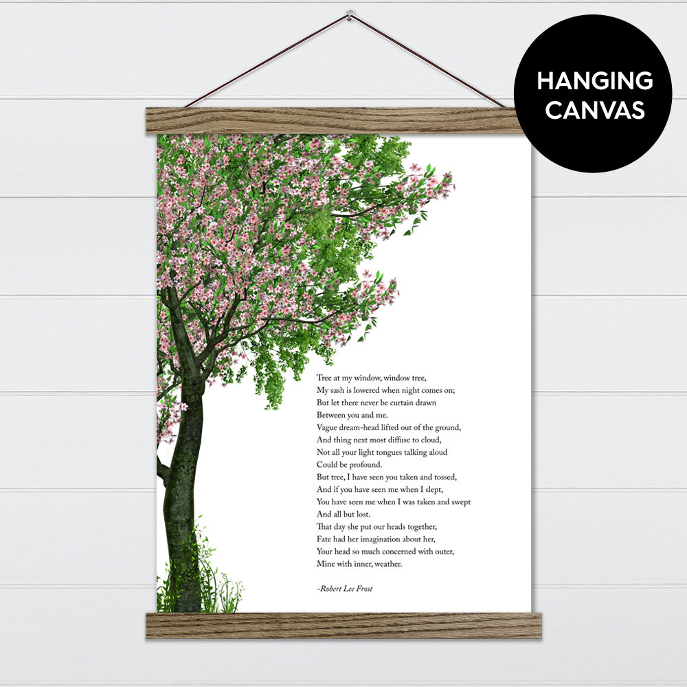 Flowering Tree Wall Hanging Tree Poem Word Art Farmhouse Poem Wall Art ...