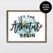 Let the Adventure Begin Word Wall Art Nursery Wall Decor Farmhouse Word ...