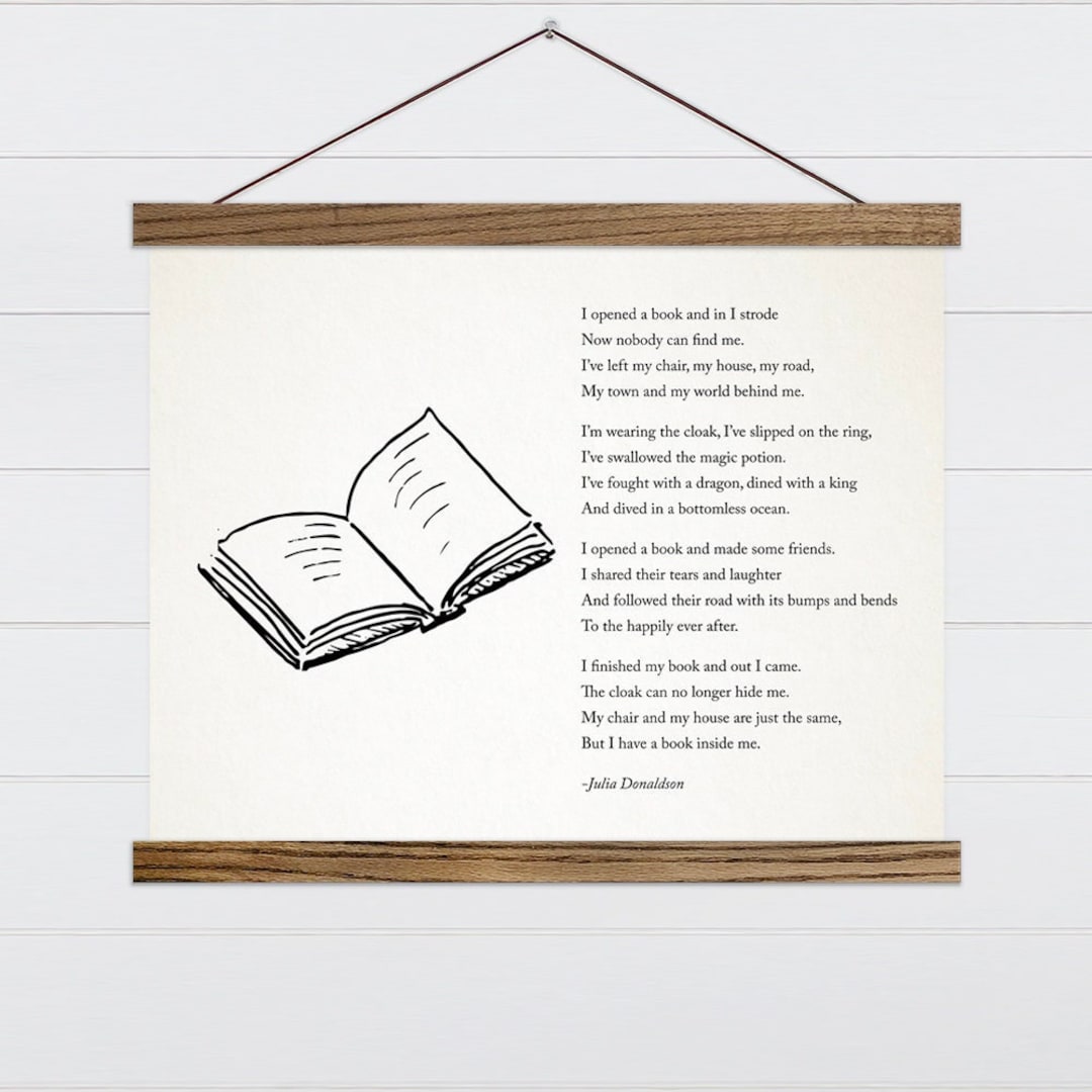 Book Poem for the Readers and Writers Farmhouse Poem Wall Art - Etsy