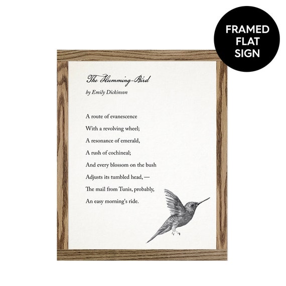 Hummingbird Poem Custom Hummingbird Poem Bird Wall Art - Etsy