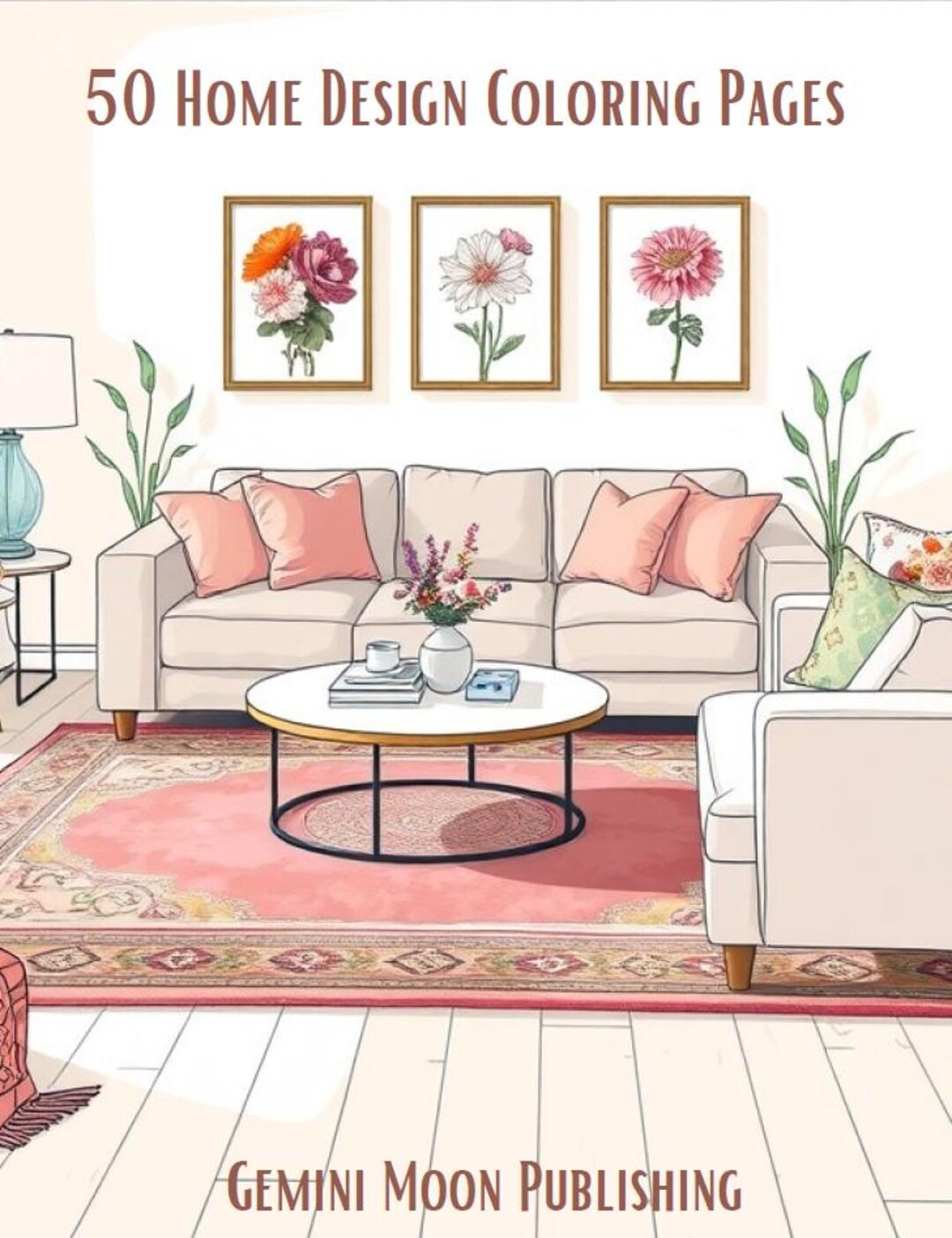 Home Design Coloring Pages, Digital Coloring Pages, Home Interior ...