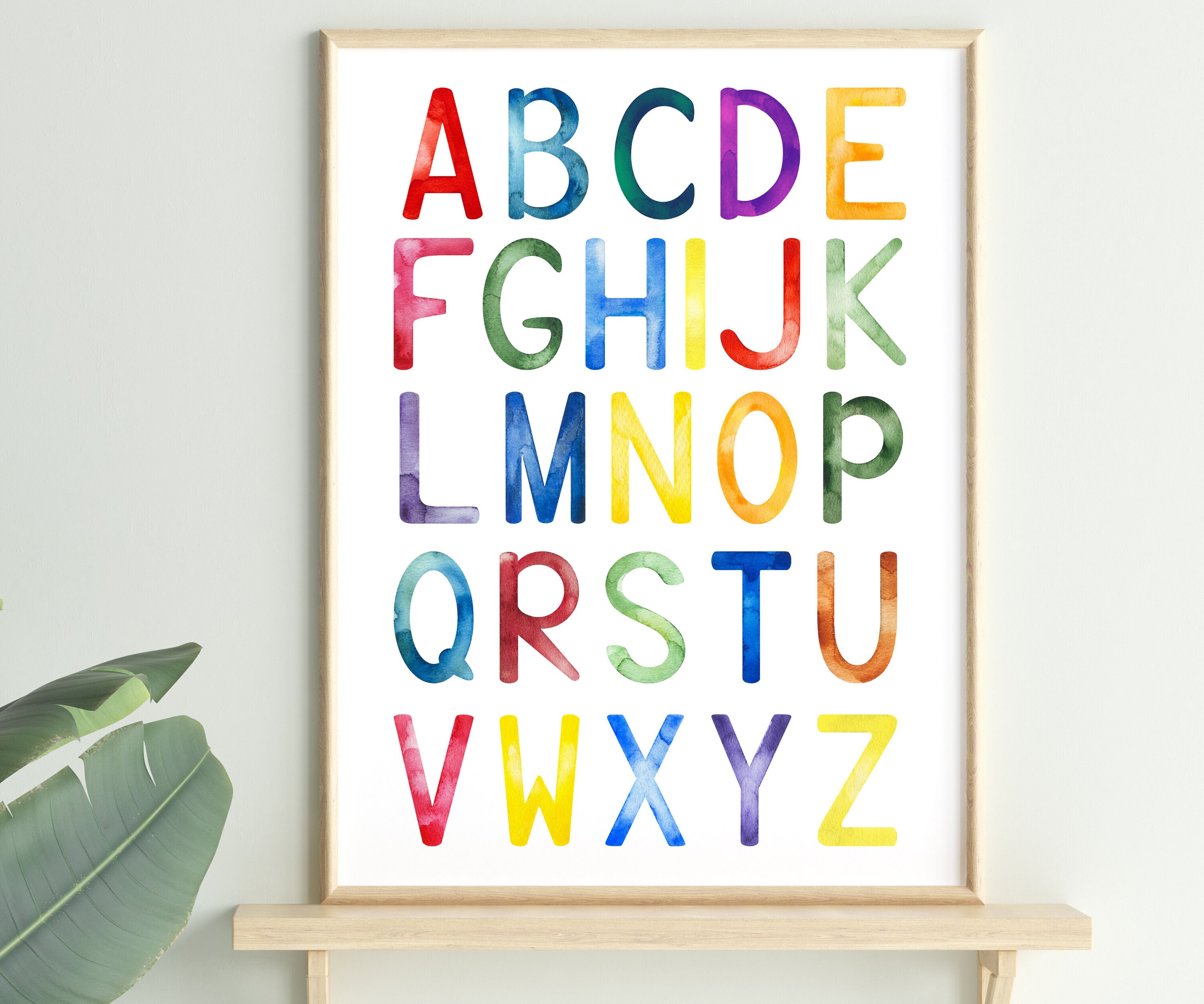 MAILED PRINT Safari Animal Alphabet ABC Poster for Classroom, Nursery ...