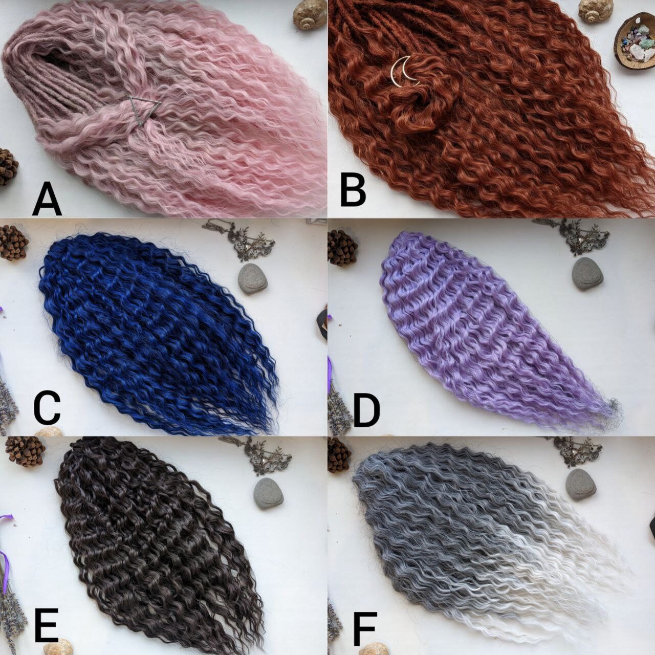 Synthetic Crochet Dreads Extensions Red Curly Dreadlocks - Etsy