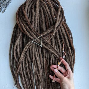 Brown Dreadlocks Set of Natural Look Fake Dreadlocks Extensions ...