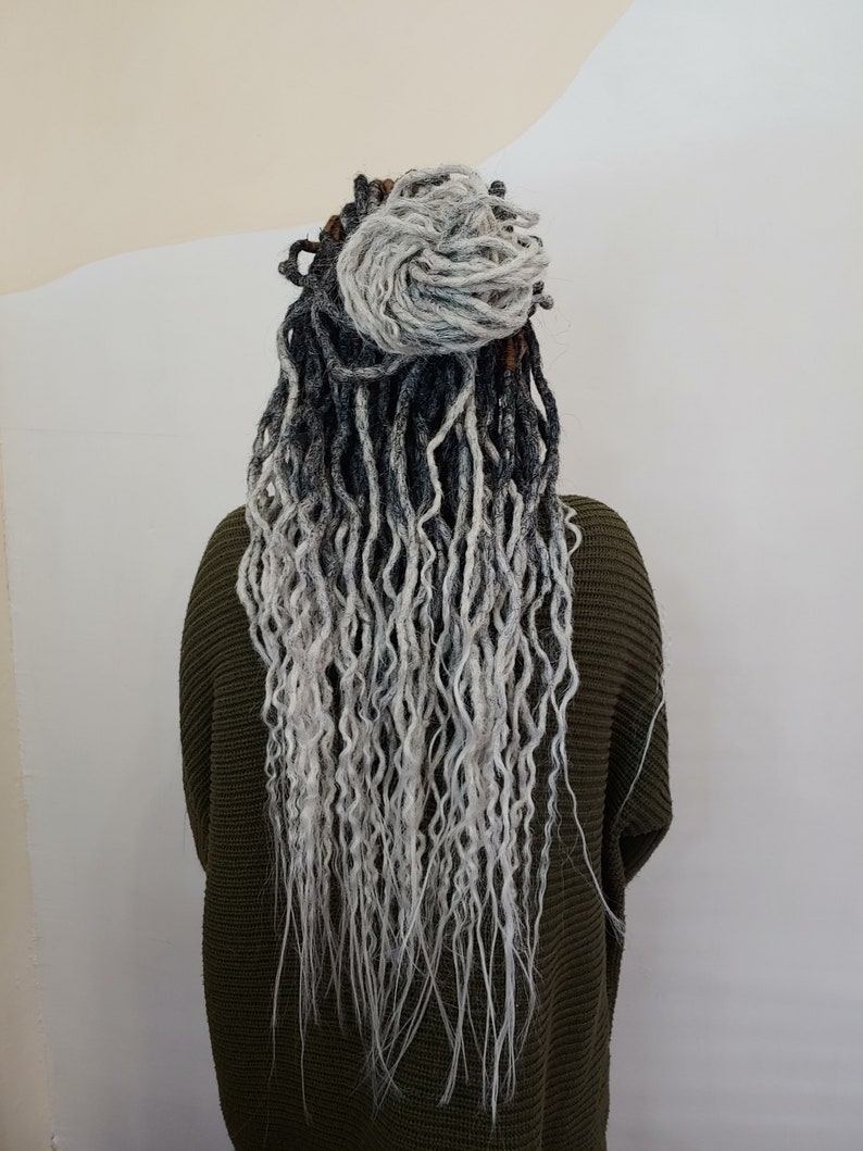 Synthetic Crochet Dreadlocks Wavy Dreads Grey Dreadlocks Curly - Etsy