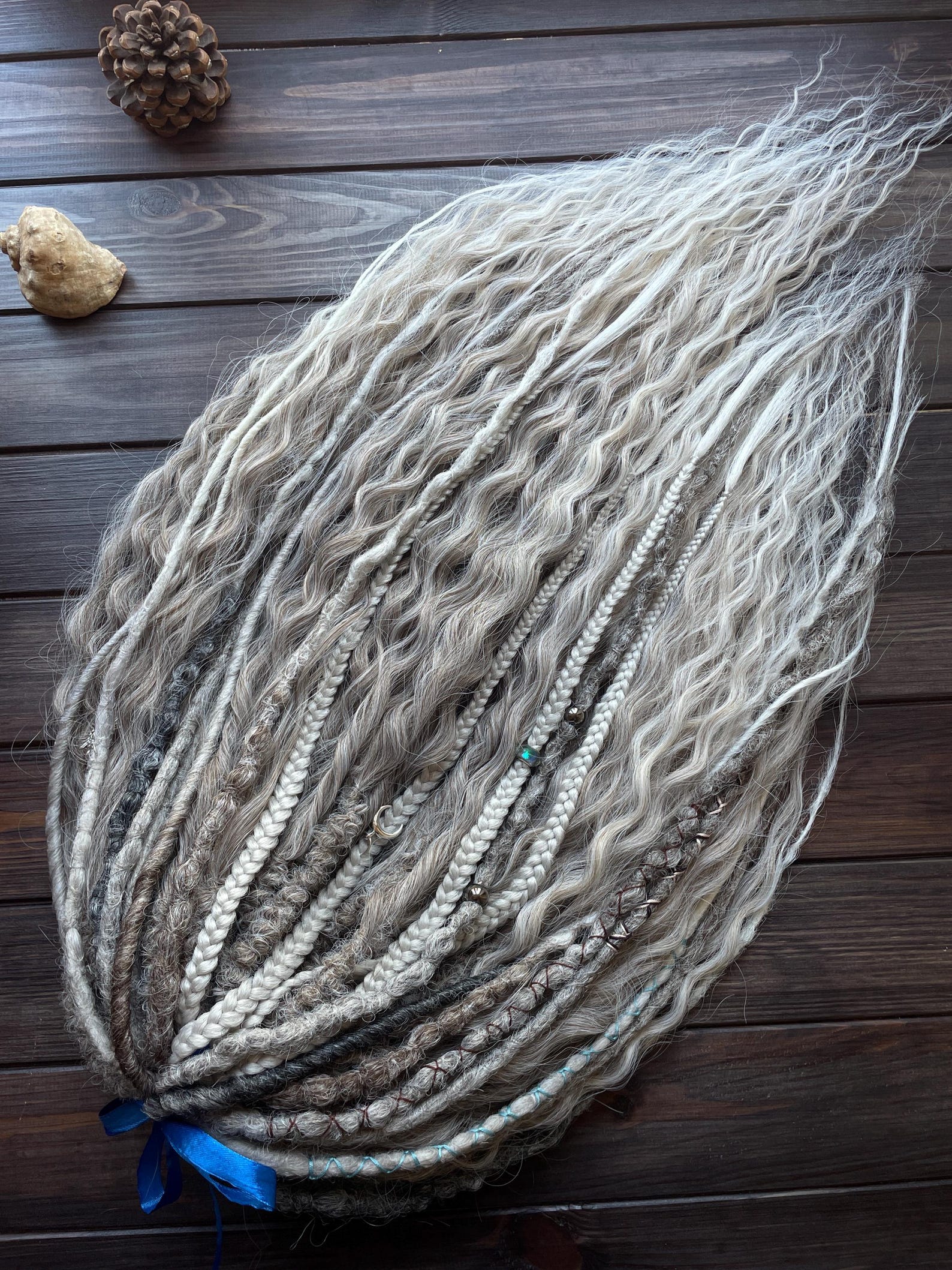 Synthetic Wavy Dreads Extensions Dreads Ash Blonde Dreadlocks Viking ...
