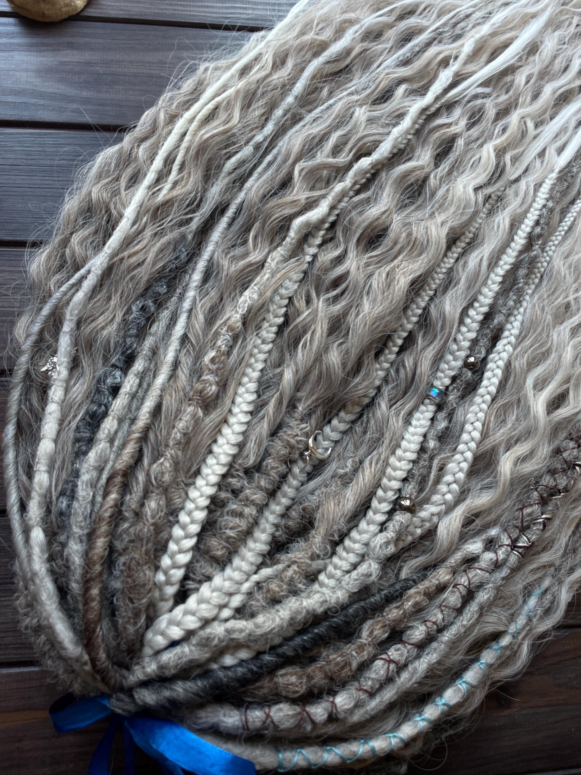 Synthetic Wavy Dreads Extensions Dreads Ash Blonde Dreadlocks Viking ...