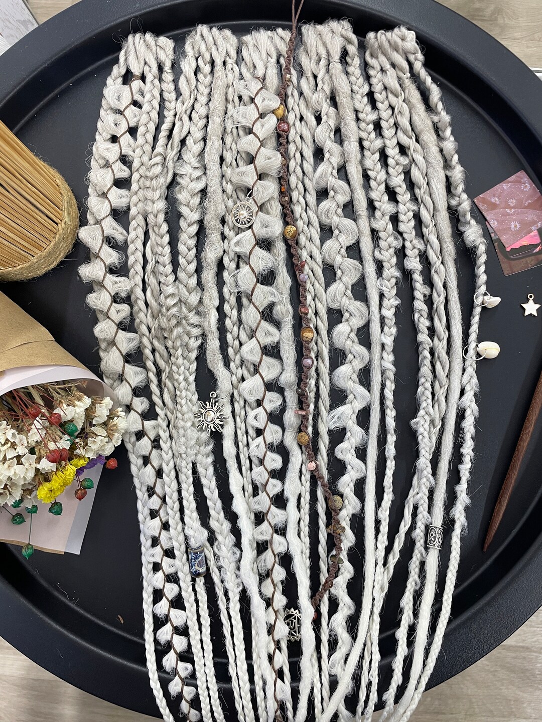 Synthetic Dread Clip-in | Blond Synthetic Hair | Dreadlocks for ...