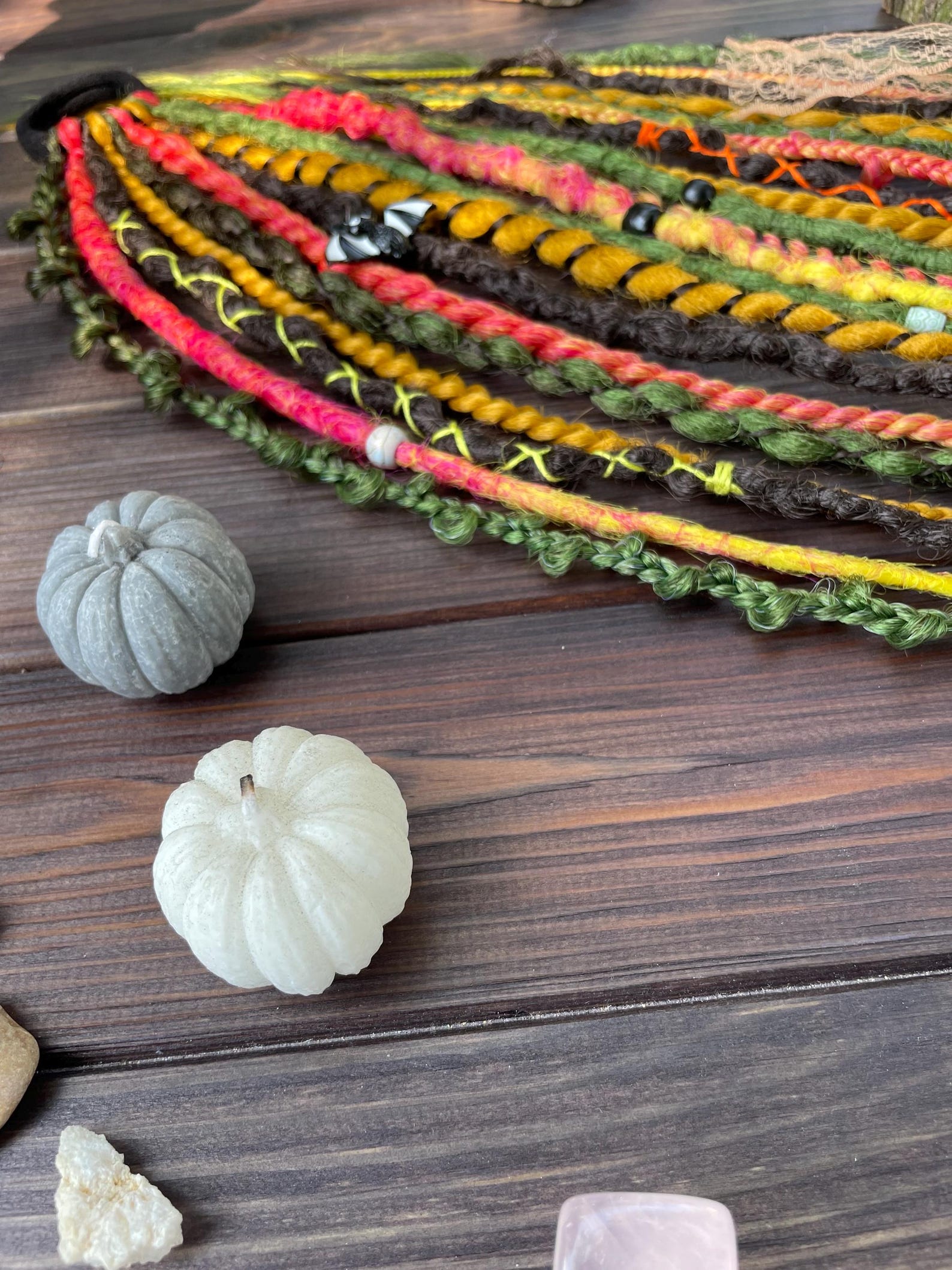 Autumn Dreadlock Ponytail | Halloween Hair Accessory | Synthetic Dreads ...