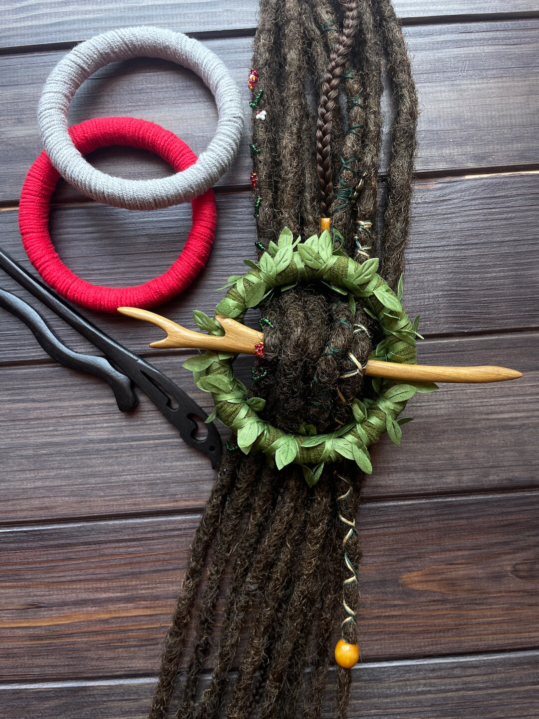 Dreadlock Ring Barrette Dreadlock Ornaments Dreads Decoration Hippie ...