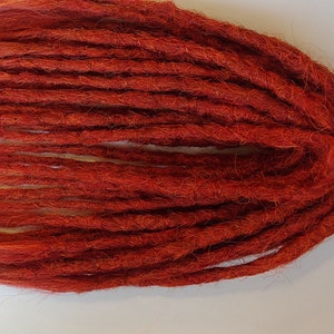Synthetic Crochet Dreads Extensions Red Dreadlocks Loose End Dreadlocks ...