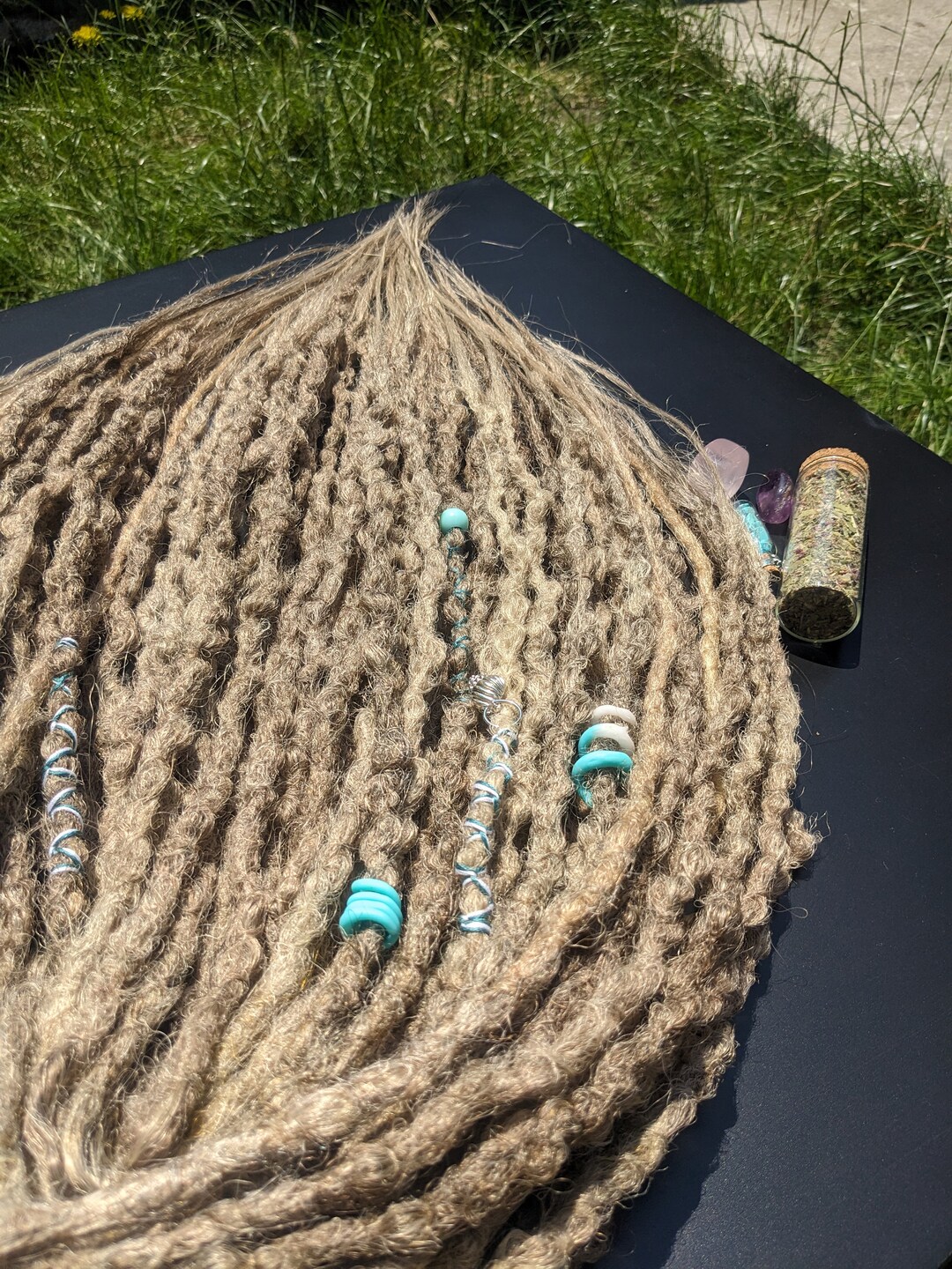 Textured DE Dreadlocks Ash Blond Color Dreadlocks Synthetic Dreadlocks ...