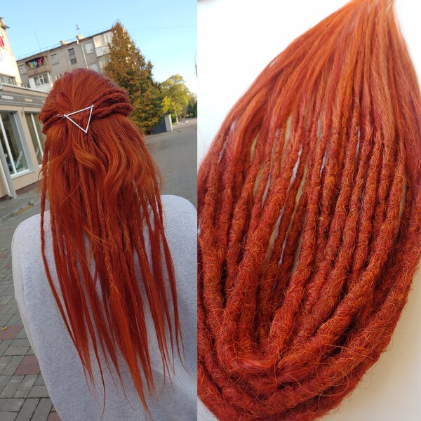 Red Hair Extensions - Etsy