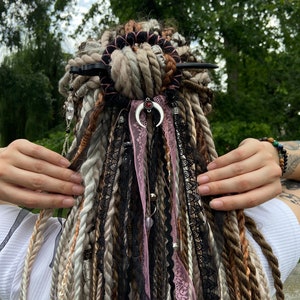 Black Hair Pin Dread Decoration Dreadlock Ring Barrette Hippie Style ...