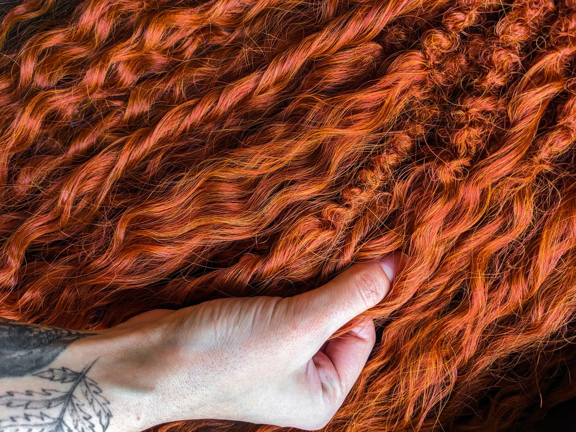Curly Redhead Dreadlocks Wavy Dread Extension Ginger Crochet - Etsy