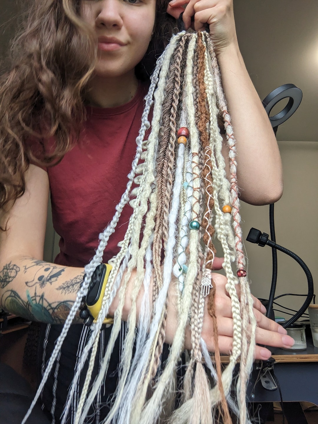 Viking Dreadlocks Dreadlock Ponytail Synthetic Dreadlocks on Elastic ...