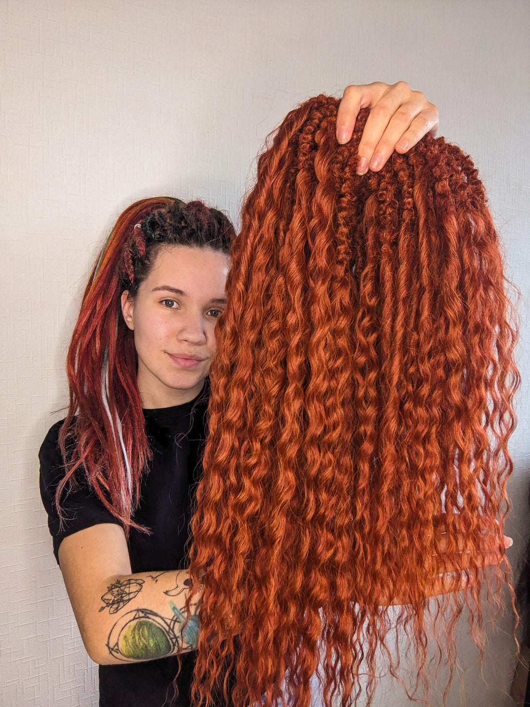 Curly Redhead Dreadlocks Wavy Dread Extension Ginger Crochet Dreadlocks ...