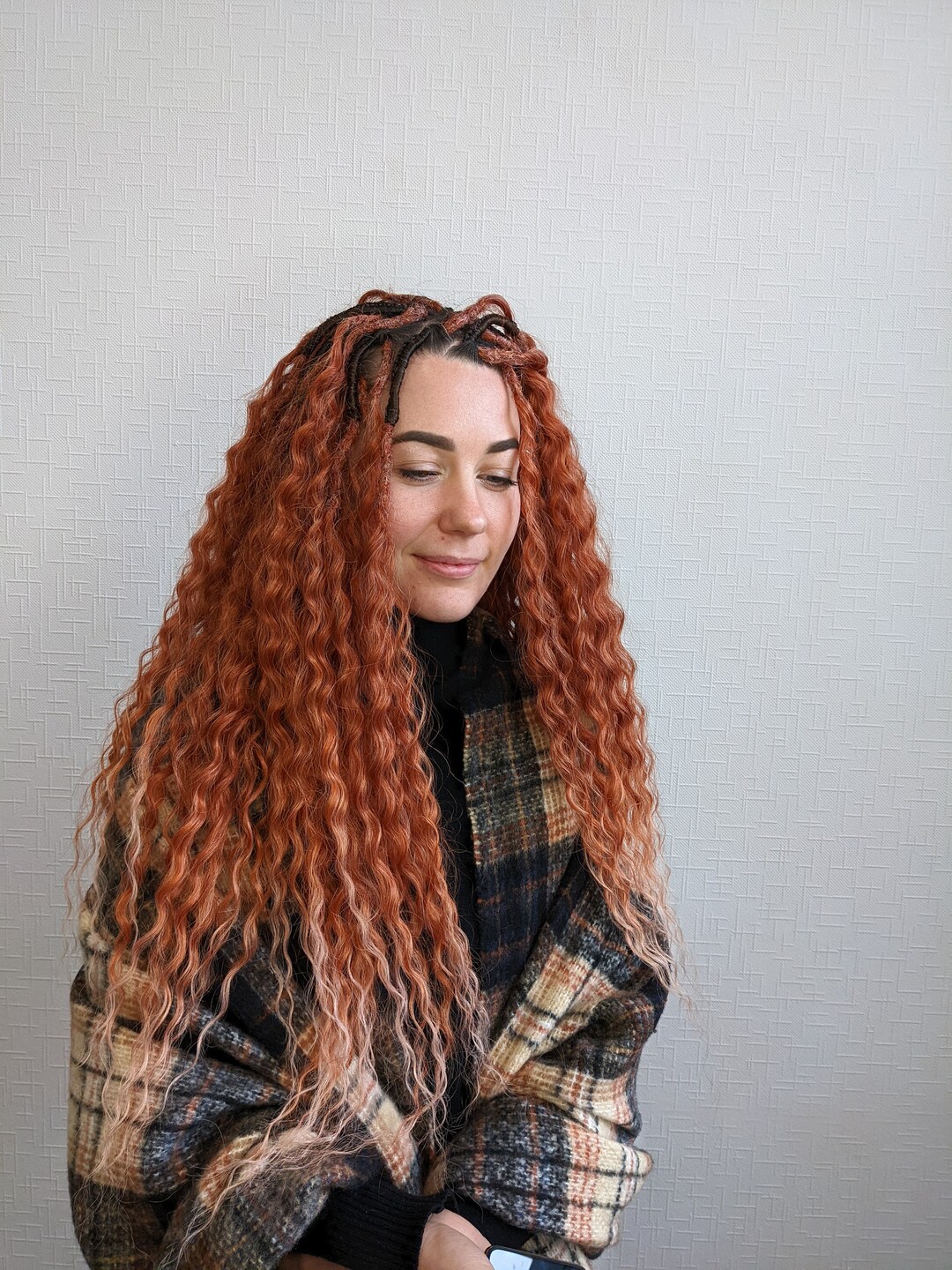 Curly Dreads Copper Curly Dreads Redheads Synthetic Dreads Double Ended ...