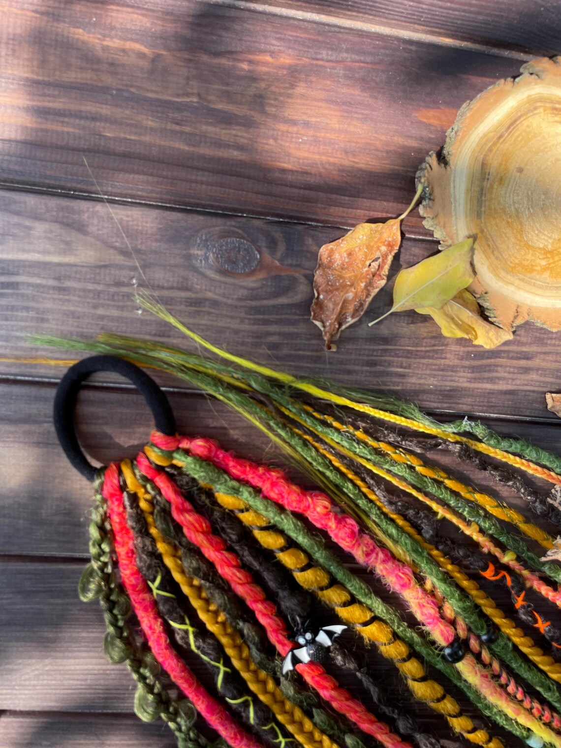 Autumn Dreadlock Ponytail | Halloween Hair Accessory | Synthetic Dreads ...