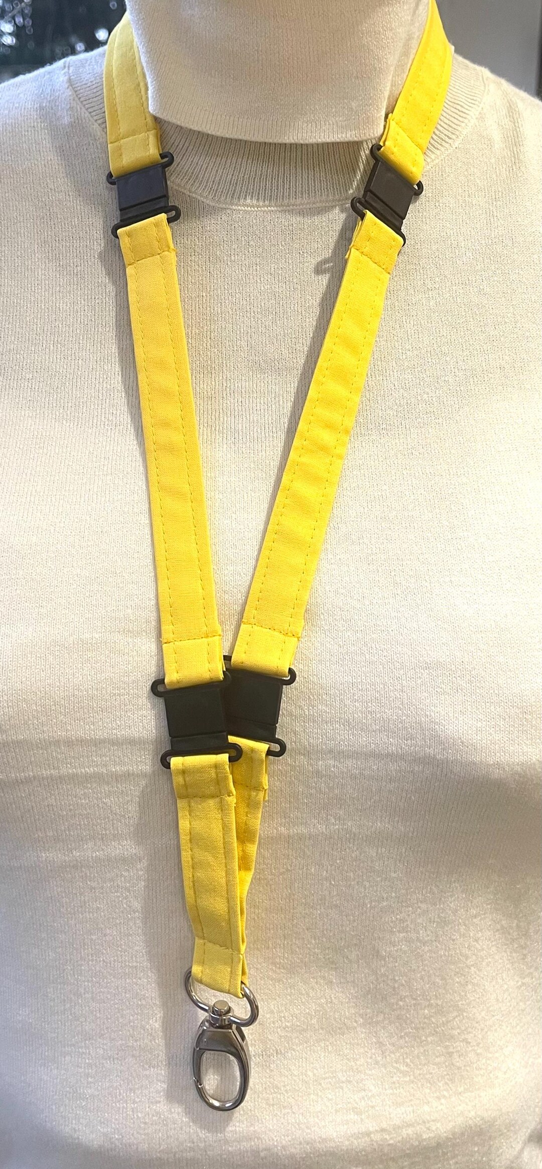 Daffodil Yellow Breakaway lanyard, safety lanyard, ID badge lanyard ...