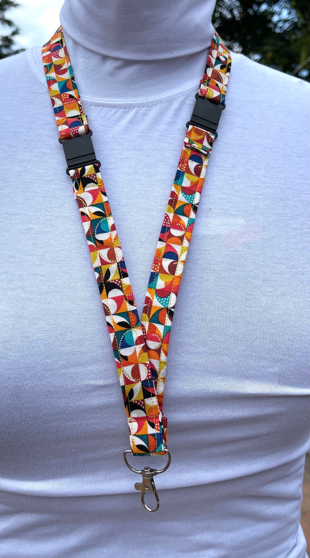 Geometric Fabric: Breakaway Lanyard, Safety, Fabric Lanyard, Key ...