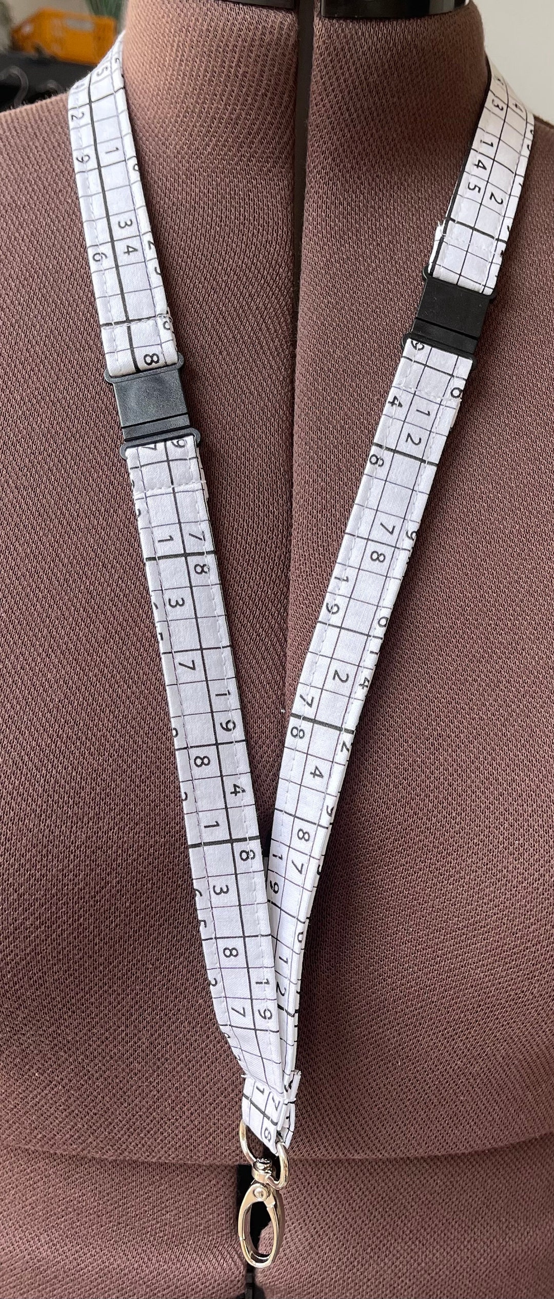 Number Puzzle Fabric: Breakaway Lanyard, Safety Lanyard, ID Badge ...